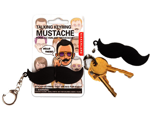 Talking Mustache Key Chain – FunSlurp